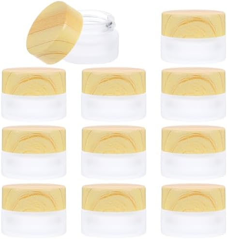 Amazon.com: Molain 10 PCS 5 Gram Glass Cosmetic Containers Empty Sample ...