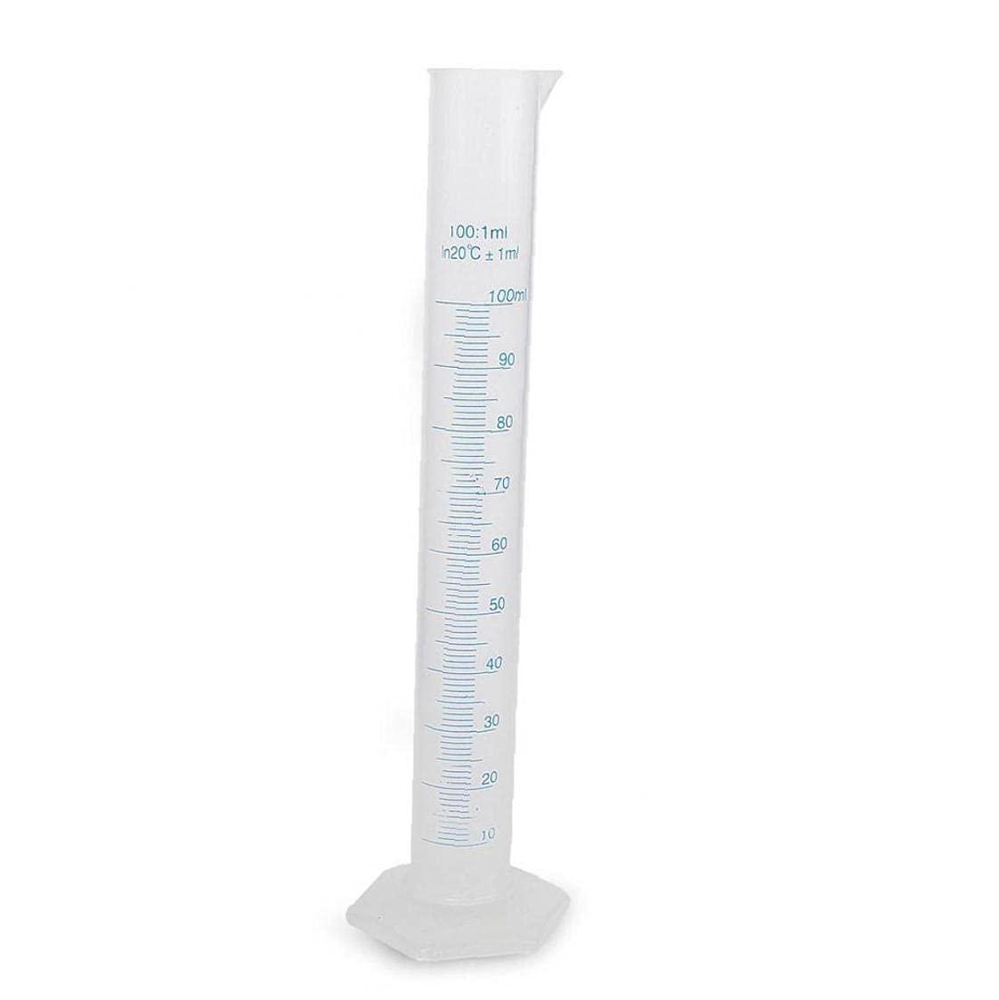 Plastic Graduated Cylinder Beaker Transparent Science Measuring Test ...