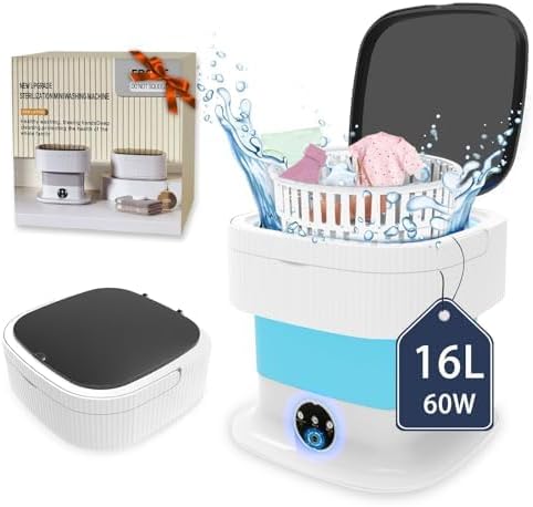 Amazon.com: Portable Washing Machine, 16L Small Tiny Laundry Washer ...