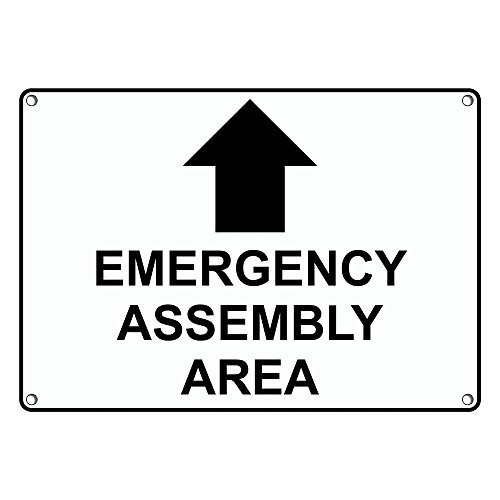 Amazon.com: Weatherproof Plastic Emergency Assembly Area [ Up Arrow ...
