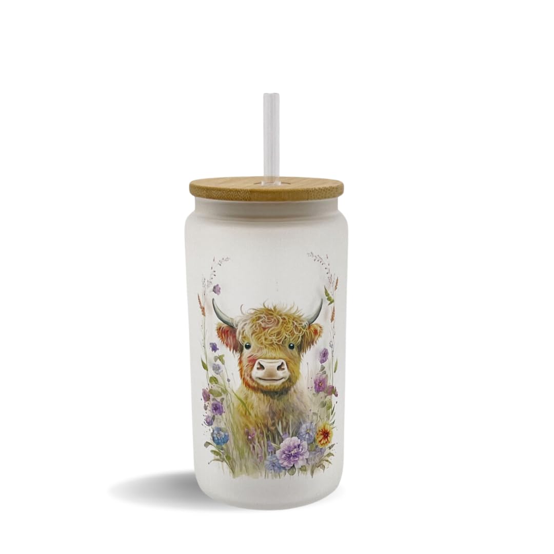 Amazon.com: Sandpiper Ink - 16/20oz Frosted Glass With Bamboo Lid and ...