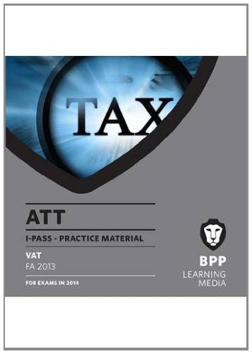 ATT 6: VAT FA2013: iPass : BPP Learning Media: Amazon.es: Libros