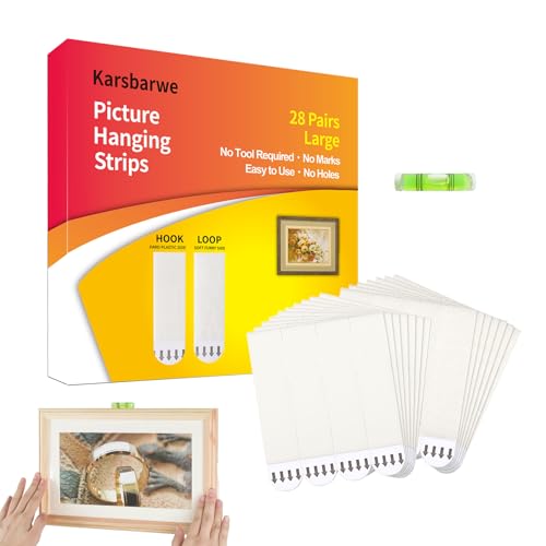 28Pairs(56 Strips) Large Picture Hanging Strips Heavy Duty, Removable ...