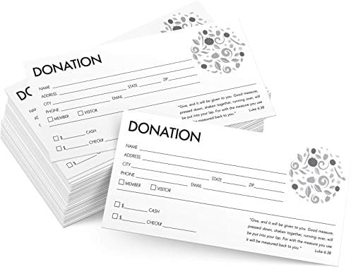Amazon.com : 500 Church Offering | Tithe Donation Envelopes (White ...