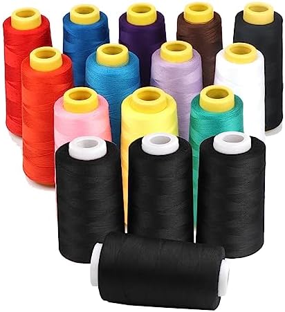 Amazon.com: ilauke 12 X 1500M Overlock Sewing Thread & 4 x 3000 Yards ...