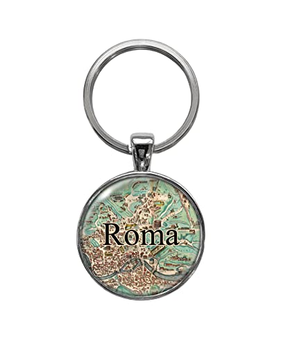 Amazon.com: Rome Italy 1575 Map Keychain : Automotive