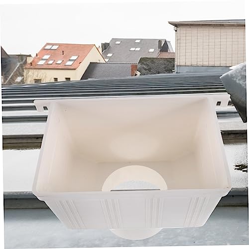 Eaves Rainwater PVC Drain Pipe Fittings Funnel Water Rain Bucket Gutter ...