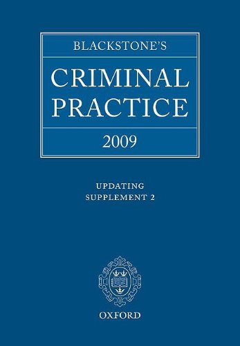 BLACKSTONE'S CRIMINAL PRACTICE: 2009: UPDATING SUPPLEMENT 2.: Ormerod ...