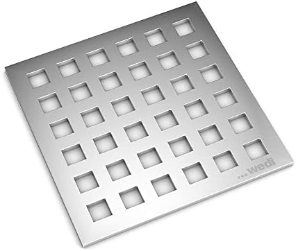 Wedi Fundo Drain Cover Set - 4" x 4" - Polished Chrome - US1000054 ...