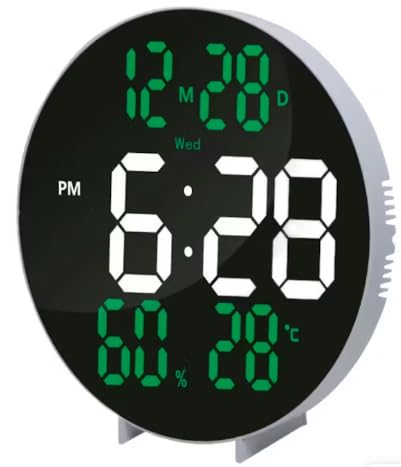 Buy SPORONI Digital LED Wall Clock, LED Digital Alarm Clock Large ...