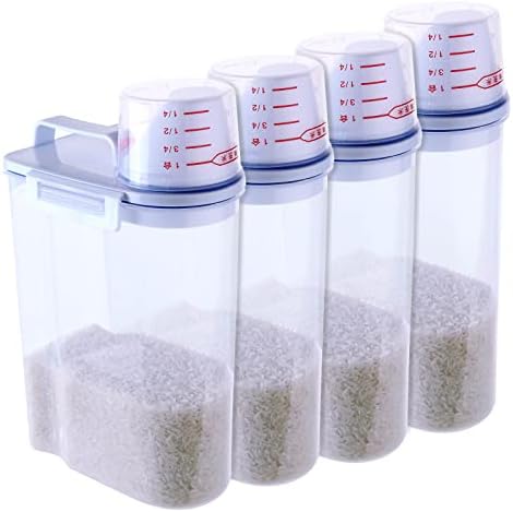 Youyijia 4PCS Cereal Storage Containers 2.2L Airtight Food Storage ...