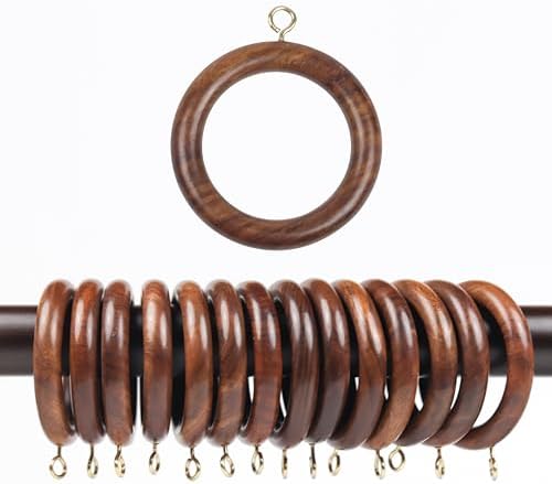 Amazon.com: Mars Exports Set of 24 Wooden Curtain Rings | 2.5 Inch ...