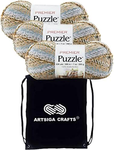 Amazon.com: Premier Yarns Puzzle Yarn, Made of Acrylic, Ideal Knitting ...