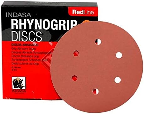 150mm INDASA Sanding Discs Sandpaper 6" Pads Hook & Loop Grit 80 Pack ...