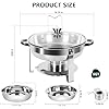 Amazon.com: IMACONE Chafing Dish Buffet Set of 4, 5QT Round Stainless Steel Chafer for Catering ...