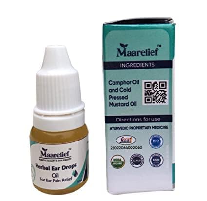 Maarelief Ayurvedic Ear Drops for lubrication and ear pain relief-5ml ...