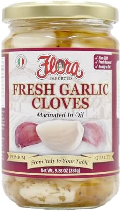 Amazon.com : Flora Italian Garlic Cloves Marinated in Oil & Herbs ...