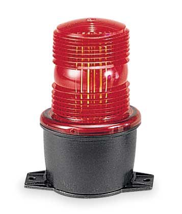 Low Profile Warning Light, LED, Red, 24VDC: Commercial Strobe Lights ...