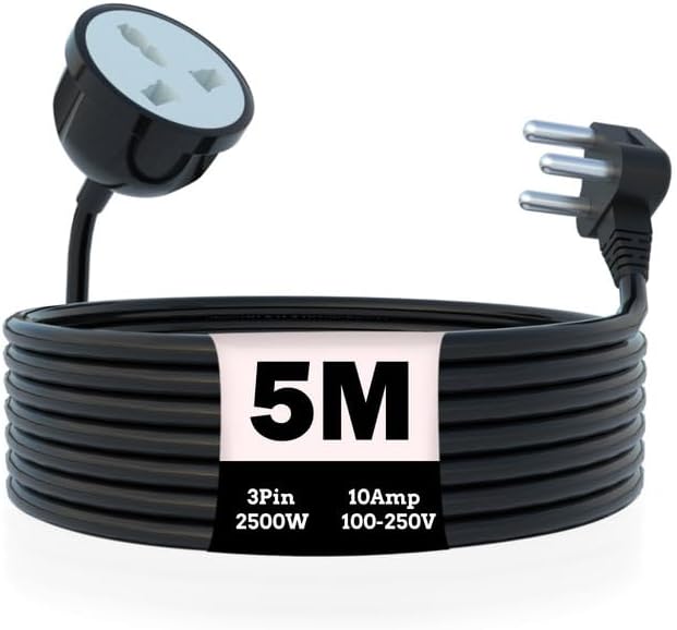 Buy MX 3 Pin Plug Extension Cord with Heavy Duty Long Wire Cord, Single ...