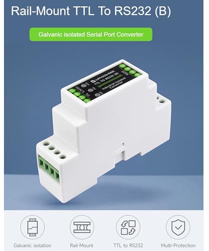 Buy Galvanic Isolated Rail-Mount TTL to RS232 Converter TTL Serial ...