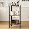 Amazon.com: 3 Tier Coffee Bar Station, Coffee Stand Station,Coffee Cart ...