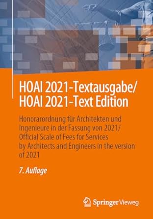 HOAI 2021-Textausgabe/HOAI 2021-Text Edition: Honorarordnung für Architekten und Ingenieure in ...
