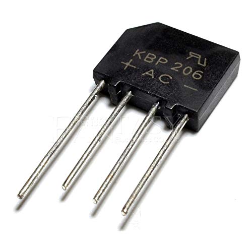 100PCS KBP206 KBP206G DIP Bridge Rectifier 2A 600V New and Original IC ...