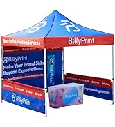 Amazon.com : BillyPrint Custom Canopy Tent 10x10 with Logo | Pop Up Vendor Tent for Trade Shows ...