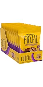 Amazon.com : FULFIL Chocolate Peanut Butter Flavored Protein Bar Made ...
