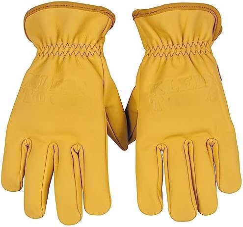 Klein Tools 40082 Guantes de Liniero Grande, fabricados de cuero ...
