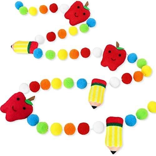 Amazon.com: AnyDesign 8.2 Feet Back to School Felt Banner Cute 3D ...