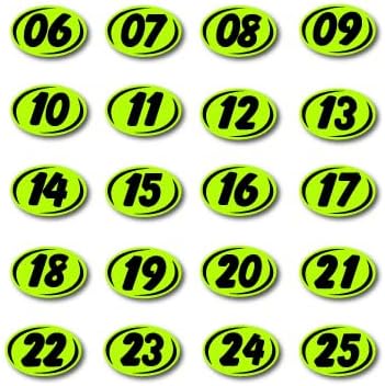 Amazon.com: Generic 2 DIGIT Bold Year Model Signs Black and Chartreuse ...