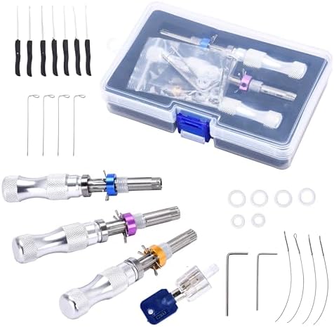 Lock Cowboy 7 Pins Adjustable Tubular Lock Picking Kit - Metal Steel ...