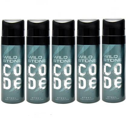 Buy Wild Stone Code Steel Pack of 5 Deodorant Spray - For Men (600 ml ...