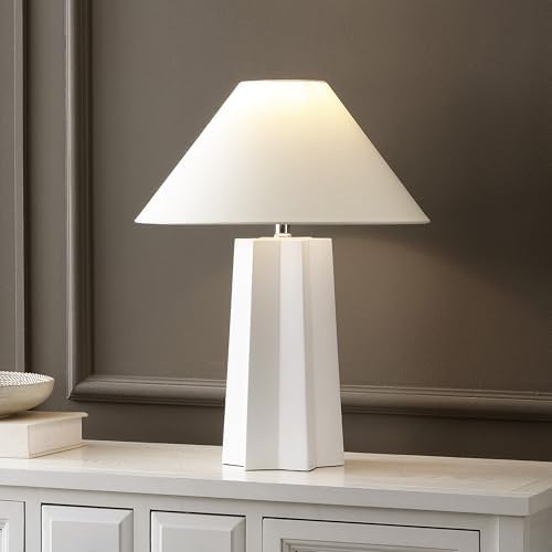 SAFAVIEH Lighting Collection Symone White Resin 22-inch Table Lamp, LED ...