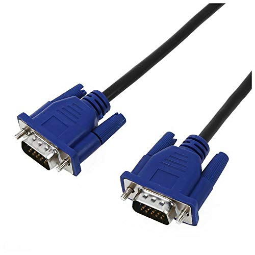 PRAV® Black Blue VGA 15 pins Male to Male Plug Cable Computer Monitor ...