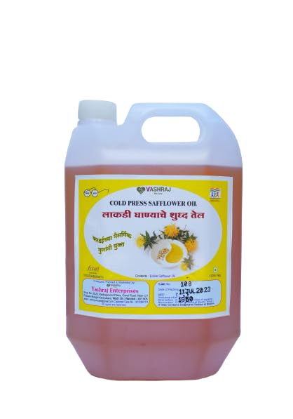 Yashraj Safflower Karadi Cold Press Oil 5 Ltr Can : Amazon.in: Grocery ...