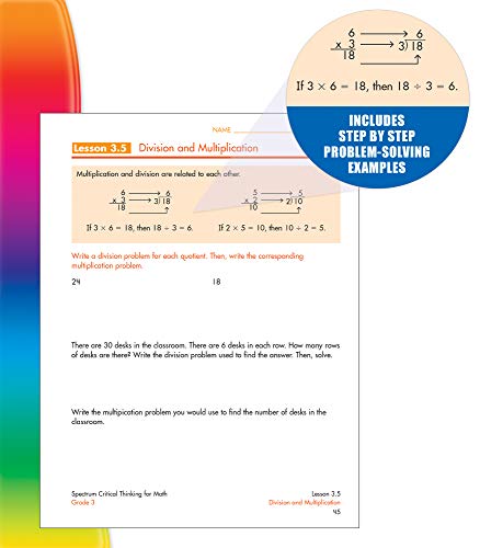Snapklik.com : Spectrum Grade 3 Critical Thinking Math Workbook, Ages 8 ...