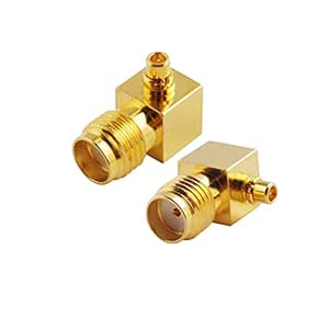 Buy supmory SMA to MMCX Connectors Coaxial Adapter SMA Female to MMCX Male Right Angle 90-Degree ...
