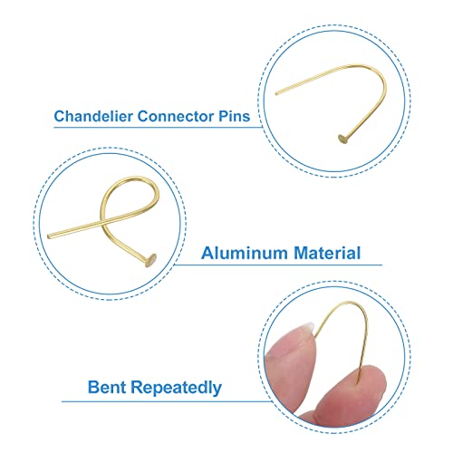 Snapklik.com : Chandelier Connector Clip Pins, 100 Pack 2.5mm OD X 38mm ...