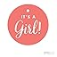 Amazon.com: Andaz Press Round Circle Girl Baby Shower Label Stickers ...