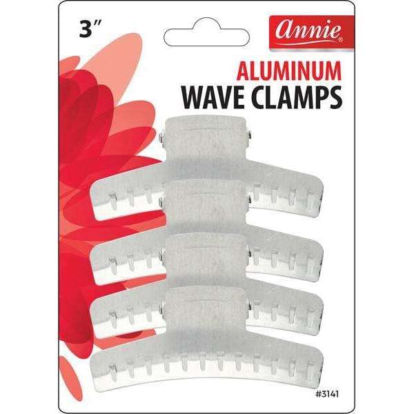 Amazon.com : Annie Aluminum Wave Clamps 3In 4Ct : Hair Clips : Beauty ...