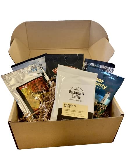 Amazon.com : Coffees of Wisconsin - Ground Coffee Sampler Box, 1.4 oz ...