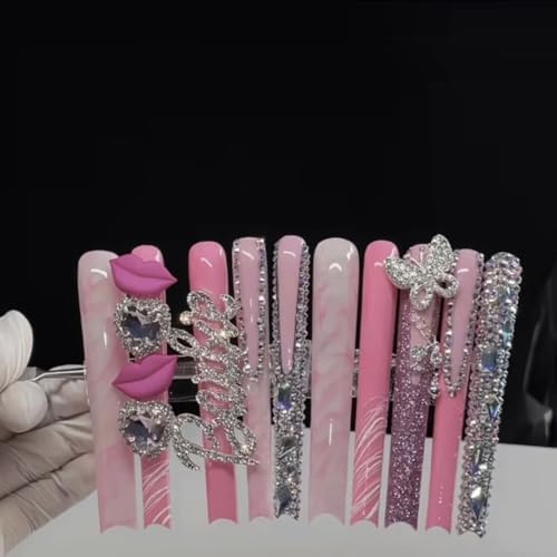 Amazon.com: FRUJCDKI Press On Nails, Glue On Nails Extra Long 10cm XXXL ...