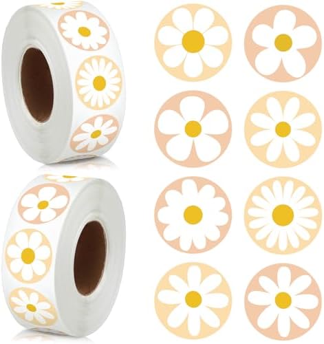 Amazon.com: Boho Daisy Stickers Flower Party Decorations 2 Inch Boho ...