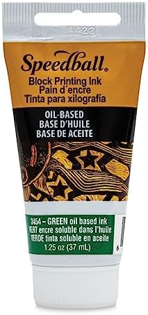 Amazon.com: Speedball Art Products Company 003454 37cc Oil Block Ink, Green