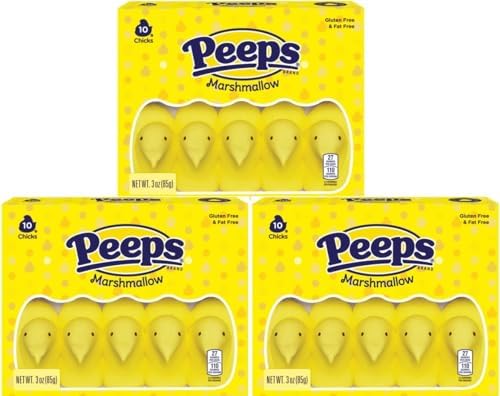 Amazon.com : PEEPS Easter Marshmallow Chicks, Variety Pack, 10 Count ...