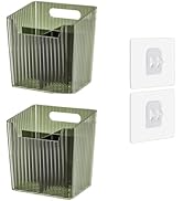Amazon.com - Set of 2 Storage Organizer Bins Wall Mounted Floating ...