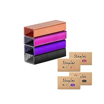 #10 Colored Staples for Mini Stapler, 4 Packs of 1000 No. 10 Staples ...