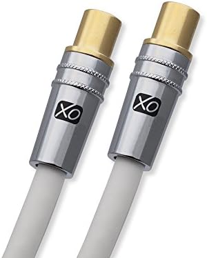 OX XO - 1m Male to Male Shielded TV/AV Aerial Coaxial Cable with Gold ...